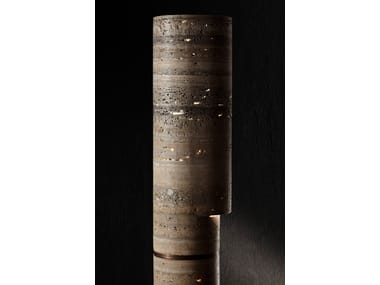 Rapolano travertine floor lamp with dimmer TEST-TWO Test Collection By ...