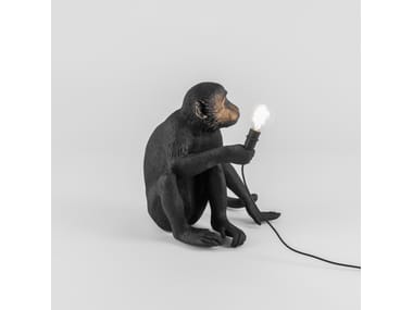 THE MONKEY LAMP BLACK SITTING floor lamp By Seletti design Marcantonio