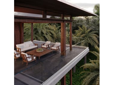 THEATRON GLASS Glass and aluminium Window railing By METRA Building