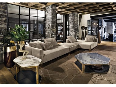 TILES Low hexagonal coffee table By Longhi | design Alessandro La Spada