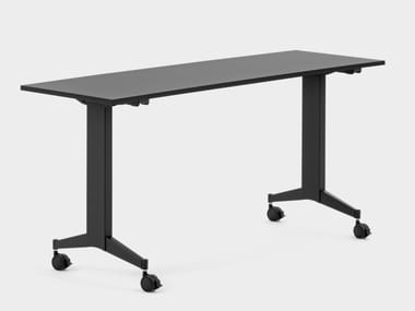 Rectangular drop-leaf laminate meeting table TIMMY TILTING SMALL By Mara