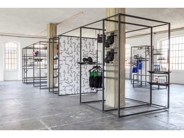 Modular retail display unit TONDOQUADRO By ALU