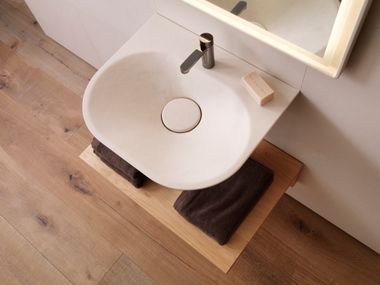 L’ANTIC COLONIAL TONO Wall-mounted oval natural stone washbasin By ...