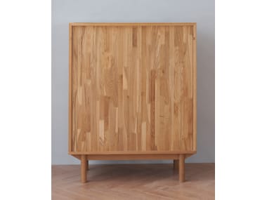 TORII Wooden highboard with sliding doors By grado design
