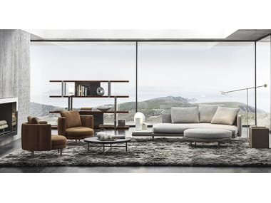 TORII Round coffee table for living room By Minotti | design Nendo