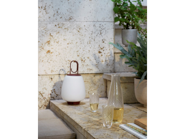 &TRADITION - LUCCA SC51 BROWN LED cordless opal glass table lamp By In ...