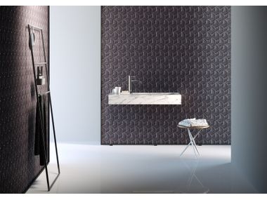 Floor / wall tiles in natural stone and metal TRESSAGE By Orvi