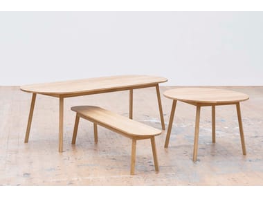 TRIANGLE LEG Oak bench By Hay | design Jones Neville