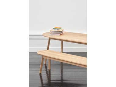 TRIANGLE LEG Oak bench By Hay | design Jones Neville