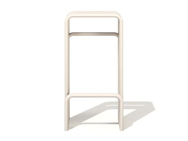TUBE Aluminium semi-bar stool with footrest By Joyf