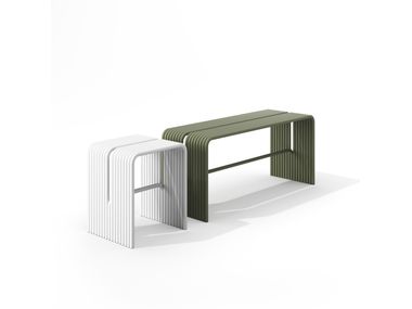 TUBE Low aluminium garden stool By Joyf