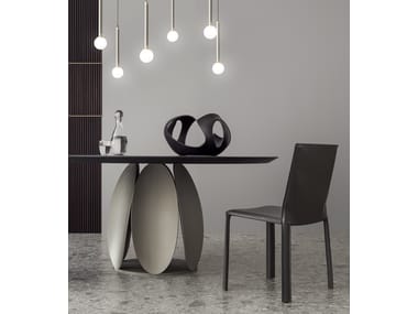 HAUTE COUTURE MDF dining table with metal base By Morica Design
