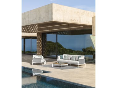 LEAF Rectangular garden side table By Talenti | design Marco Acerbis