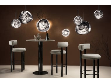 FAT STOOL High upholstered fabric stool By Tom Dixon | design Tom Dixon ...