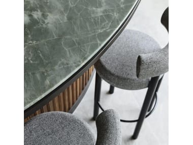 FAT STOOL High upholstered fabric stool By Tom Dixon | design Tom Dixon ...