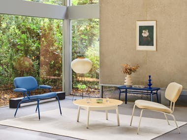 UNIT Round wood veneer coffee table By MDD | design Dirk Winkel