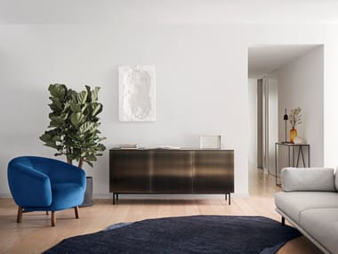 UNIVERSAL Glass sideboard with doors By Calligaris | design Buratti ...