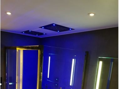 URANO LED ceiling mounted stainless steel overhead shower By Ama Luxury ...