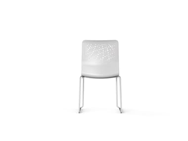 URBAN-BLOCK Sled base polypropylene chair By ACTIU | design Javier Cuñado
