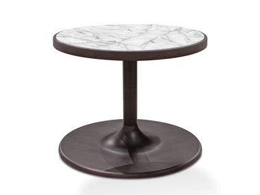 V212 Round marble high side table By Aston Martin