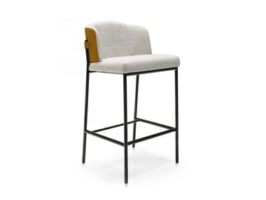 V242 High upholstered fabric stool By Aston Martin