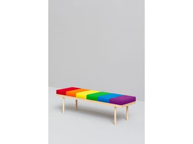 VALENTINO Upholstered beech bench By Missana | design Pepe Albargues
