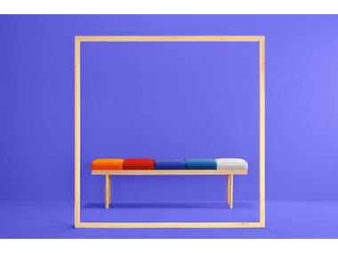 VALENTINO Upholstered beech bench By Missana | design Pepe Albargues