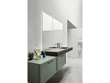 VANITY Wall-mounted wooden vanity unit with drawers By Arcom