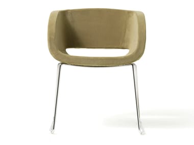 VANITY Sled base fabric reception chair By Diemme