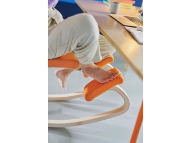 VARIABLE™ PLUS Rocking ergonomic chair in wood and fabric By Varier ...