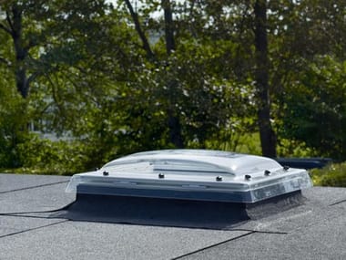 High-performance flat roof window VELUX curved glass rooflight By Velux