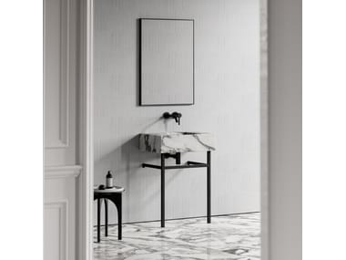 VERNANTE | Arabescato marble console sink By LUSSO