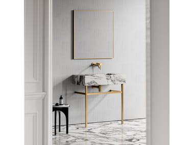 VERNANTE | Arabescato marble console sink By LUSSO