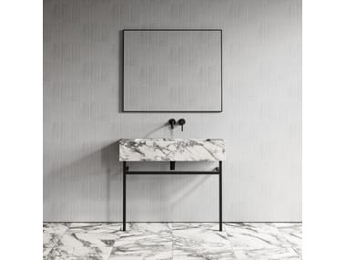 VERNANTE | Arabescato marble console sink By LUSSO