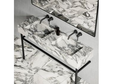 VERNANTE | Console sink with integrated washbasin By LUSSO