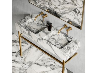 VERNANTE | Console sink with integrated washbasin By LUSSO