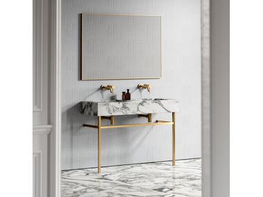 VERNANTE | Console sink with integrated washbasin By LUSSO