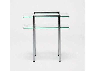 Rectangular glass and steel side table VIENNA TWO TIER Vienna ...