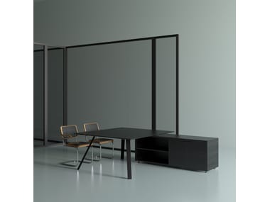 VIS DIRECTIONAL | Office desk with shelves By BK Contract design ...