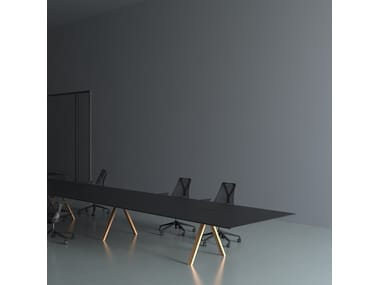 VIS MEETING | Wood veneer meeting table Vis Collection By BK Contract ...