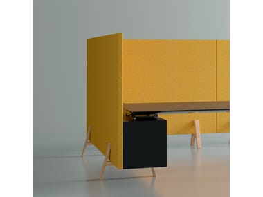 Sound absorbing freestanding fireproof fabric office screen VIS ROOM ...