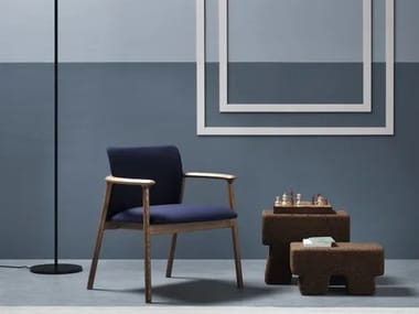 LORD 02 Upholstered chair with armrests By Very Wood | design LucidiPevere