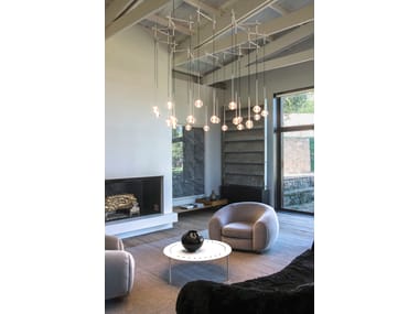 ALGORITHM Blown glass pendant lamp By Vibia | design Toan Nguyen