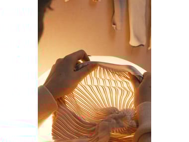 KNIT LED fabric floor lamp By Vibia | design Meike Harde