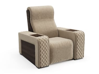 LUXOR TECH Recliner home theater leather armchair By Vismara Design