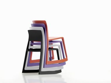 TIP TON RE Stackable open back recycled plastic chair By Vitra | design ...