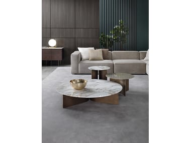 WAVE Round coffee table By Marelli | design Luca Erba