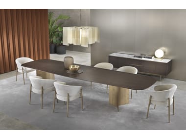 WAVE Oval marble table By Marelli | design Luca Erba