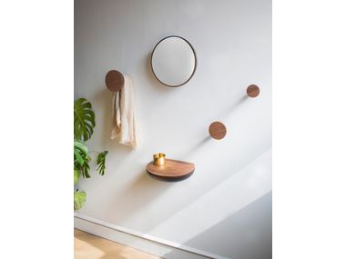 WELCOME Wall-mounted wooden coat rack By nomon | design Andrés Martínez