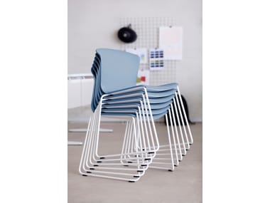 WHASS Stackable sled base chair By ACTIU | design Javier Cuñado